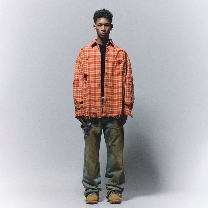 Red and Yellow Plaid Jacket