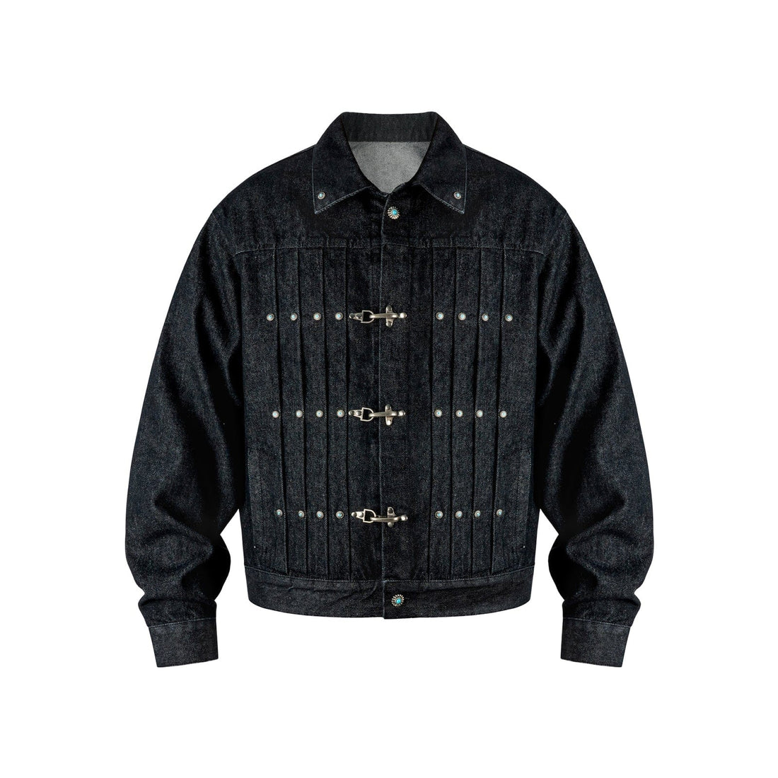 Gemstone Buckle Denim Jacket